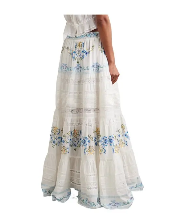 Camilla Floral Tiered Maxi Skirt