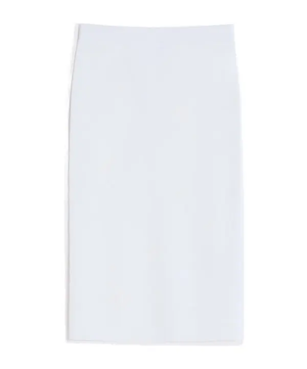 Max Mara Slit Midi Skirt - Optical White