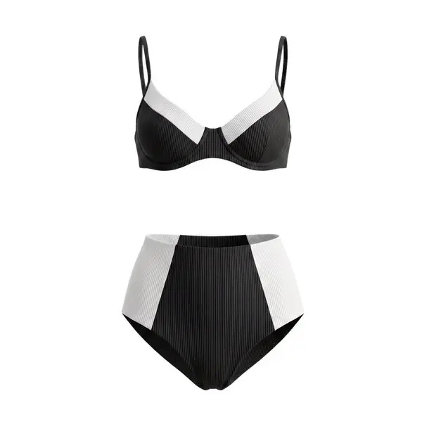 BELLARIA Yacht Club Bikini Set - Black/white