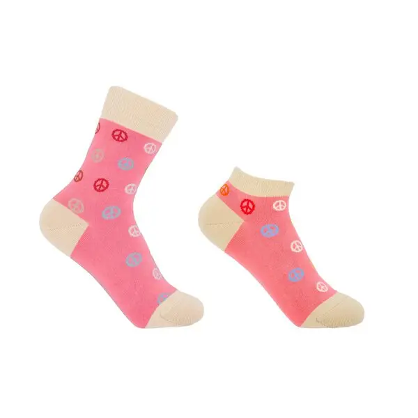 PEPER HAROW - MADE IN ENGLAND Peace Luxury Crew & Trainer Women’s Socks Bundle