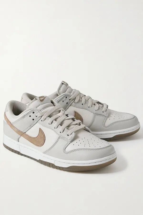 Nike Dunk Low Retro Se Suedetrimmed Leather Sneakers