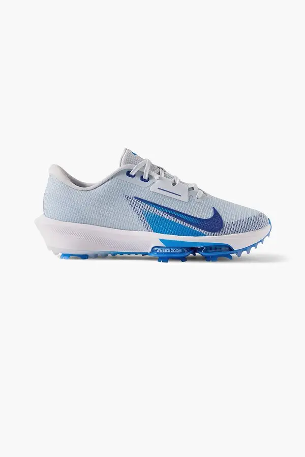 Nike Air Zoom Infinity Tour 2 Rubbertrimmed Flyknit Golf Sneakers - Blue
