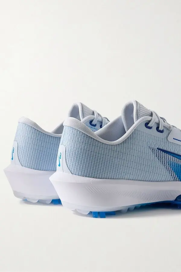 Nike Air Zoom Infinity Tour 2 Rubbertrimmed Flyknit Golf Sneakers - Blue