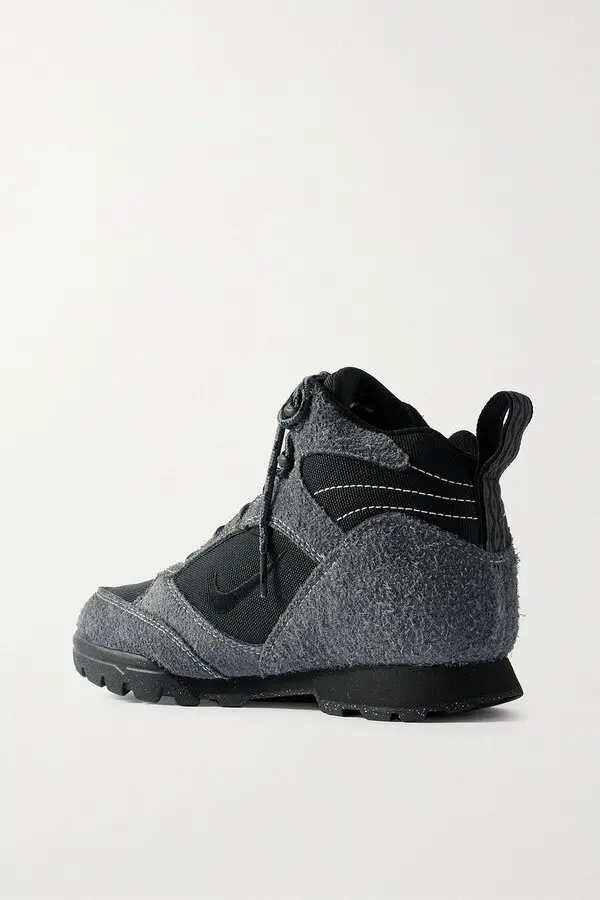 Nike Torre Mid Mesh And Brushed Suede Sneakers