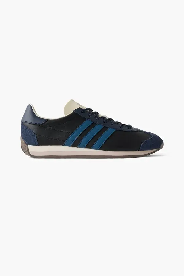 Adidas Country Suedetrimmed Leather Sneakers