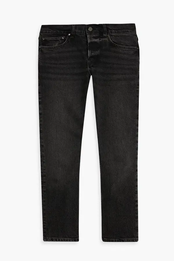ANINE BING Nix Cropped Midrise Slimleg Jeans - Black