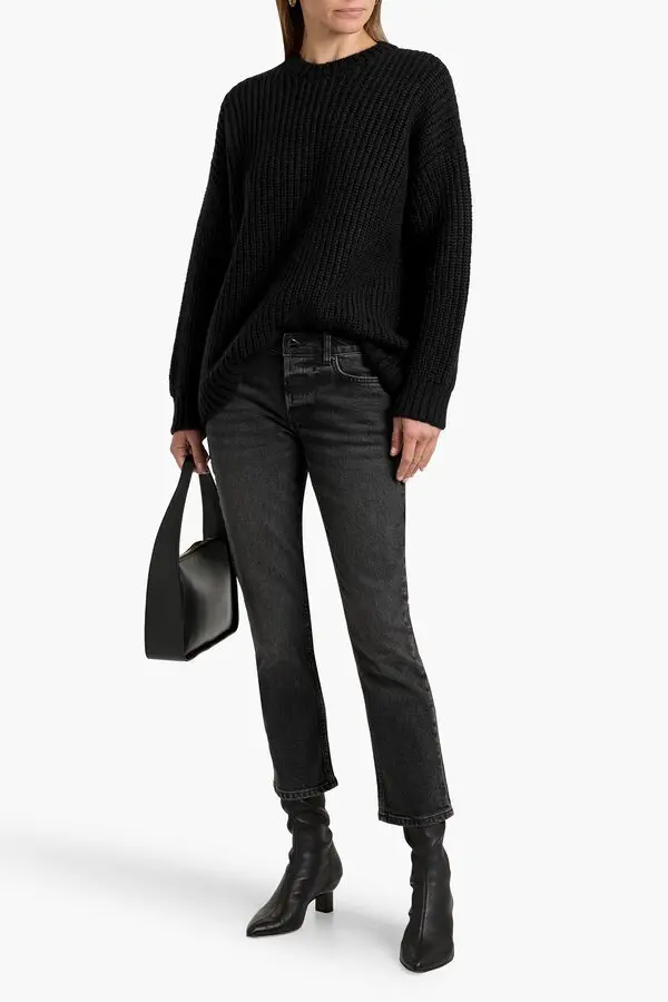 ANINE BING Nix Cropped Midrise Slimleg Jeans