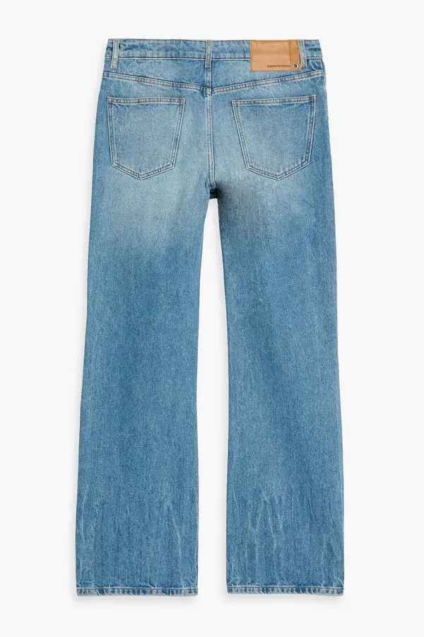 Rabanne Embellished High-rise Straight-leg Jeans
