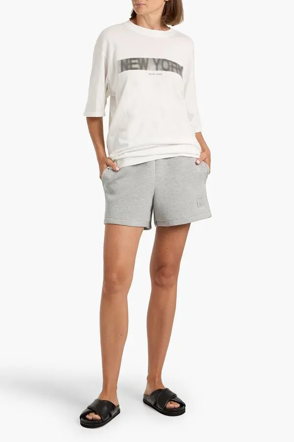 ANINE BING Cason Printed Cottonjersey Tshirt