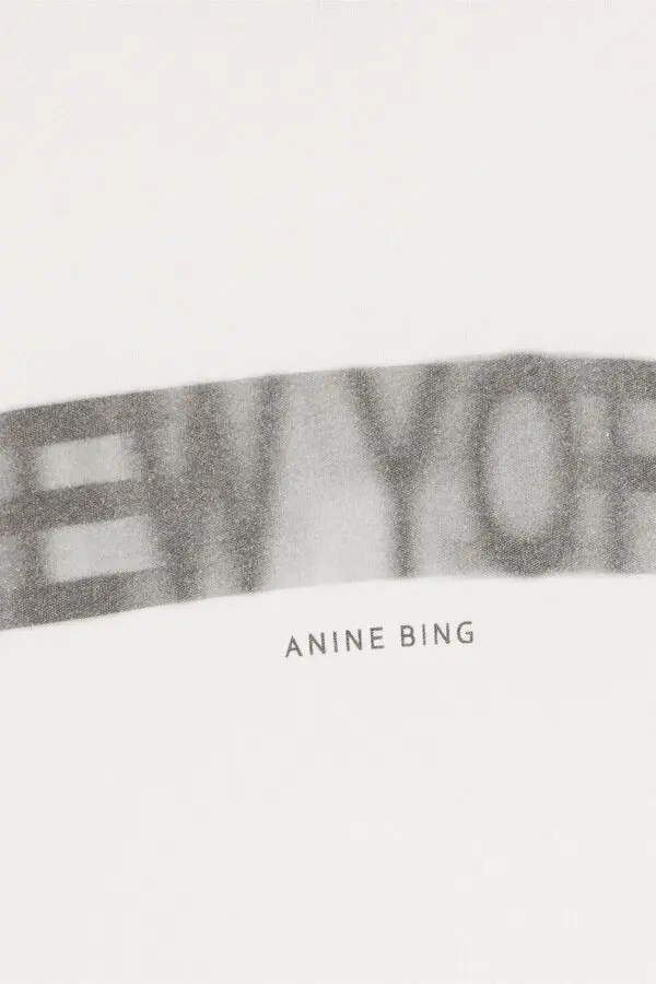 ANINE BING Cason Printed Cottonjersey Tshirt