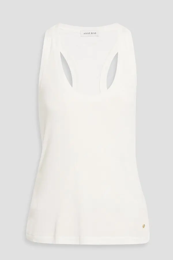 ANINE BING Micro Modal And Cashmere-blend Tank