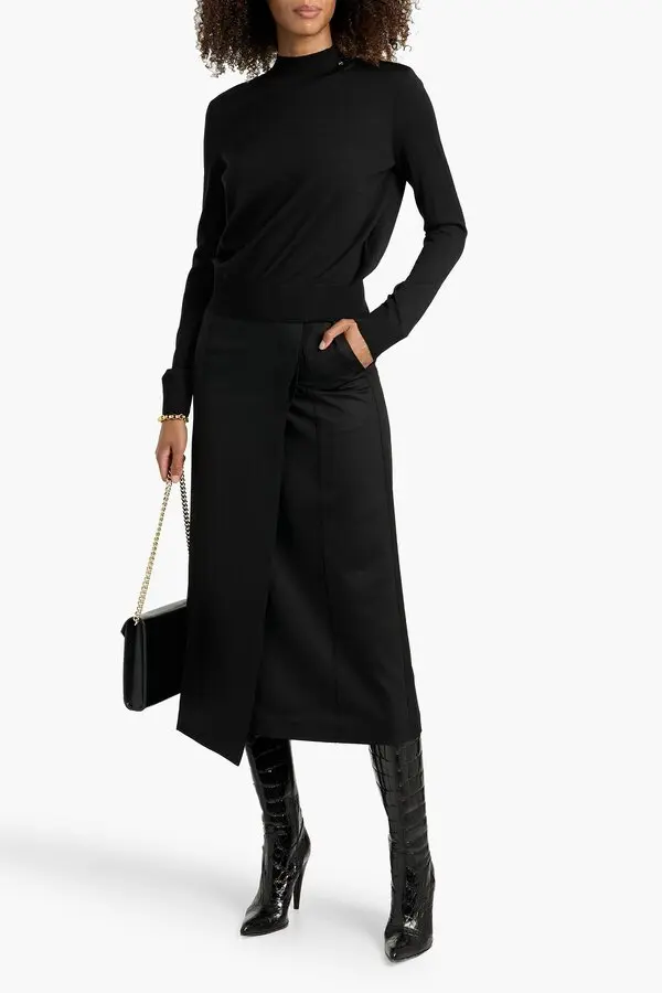ANINE BING Monique Merino Wool And Cashmere-blend Sweater