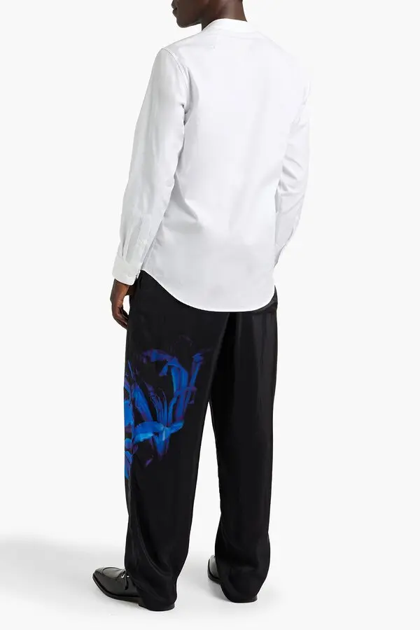 Dries Van Noten Tieneck Cottonpoplin Shirt