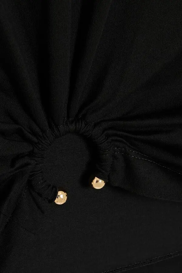 Rabanne Embellished Cottonjersey Tshirt