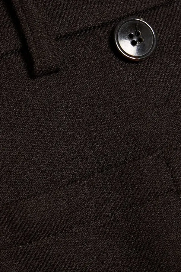 Dries Van Noten Wideleg Layered Wooltwill Pants