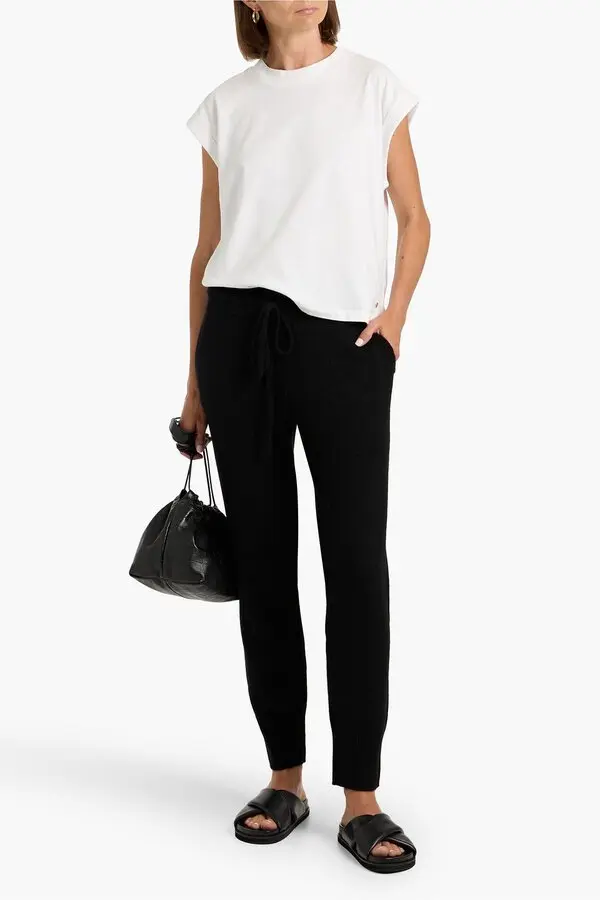 ANINE BING Caspen Cotton-jersey T-shirt