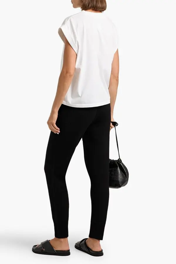 ANINE BING Caspen Cotton-jersey T-shirt