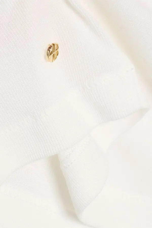 ANINE BING Vale Micro Modal And Cashmere-blend T-shirt