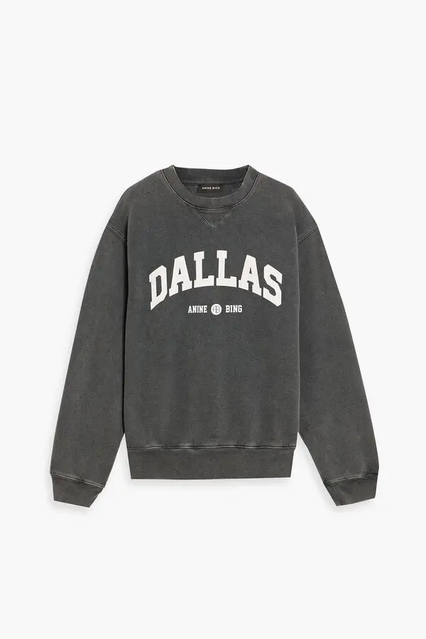ANINE BING Ramona Printed French Cotton Terry Sweatshirt