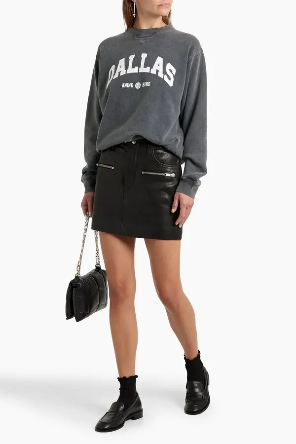 ANINE BING Ramona Printed French Cotton Terry Sweatshirt
