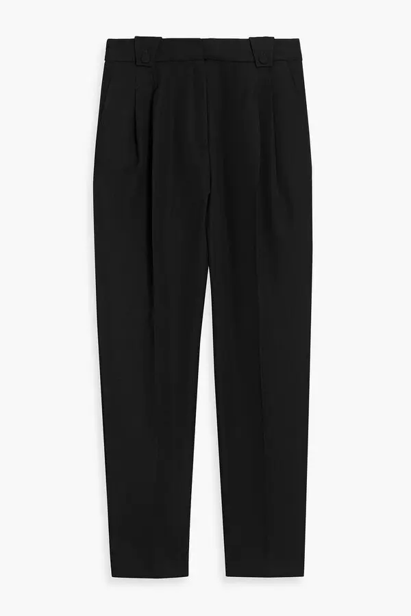 Rabanne Pleated Wool-crepe Tapered Trousers