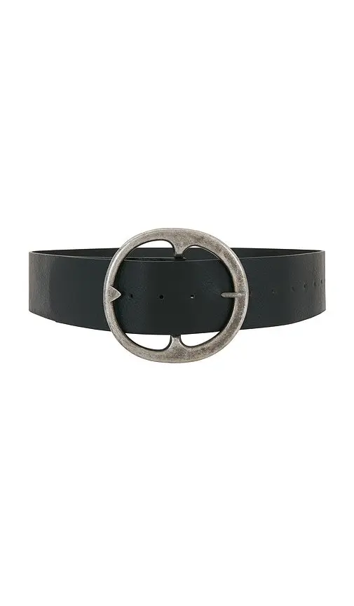 8 Other Reasons Belt With Statement Circular Buckle - Black