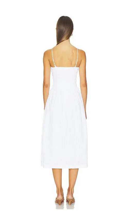 Madewell Ribbed Poplin Smocked Bodice Dress