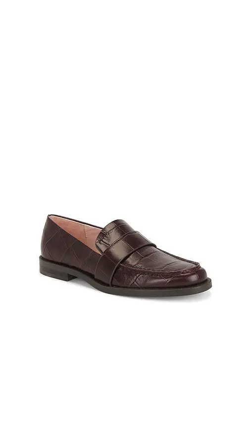 FAVORITE DAUGHTER Lola Croc-embossed Leather Loafers