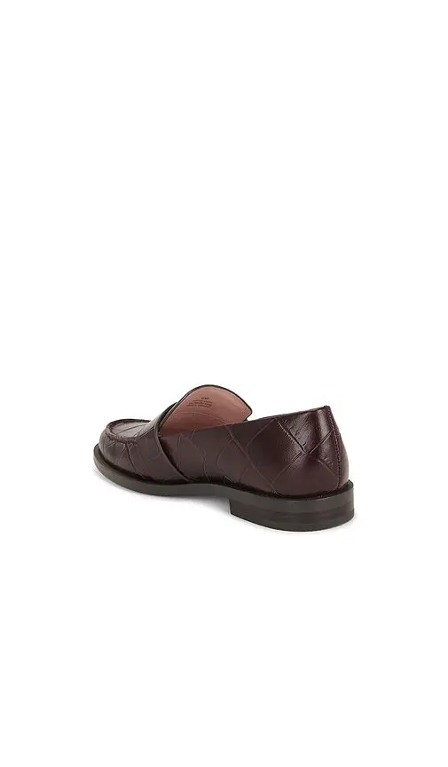 FAVORITE DAUGHTER Lola Croc-embossed Leather Loafers