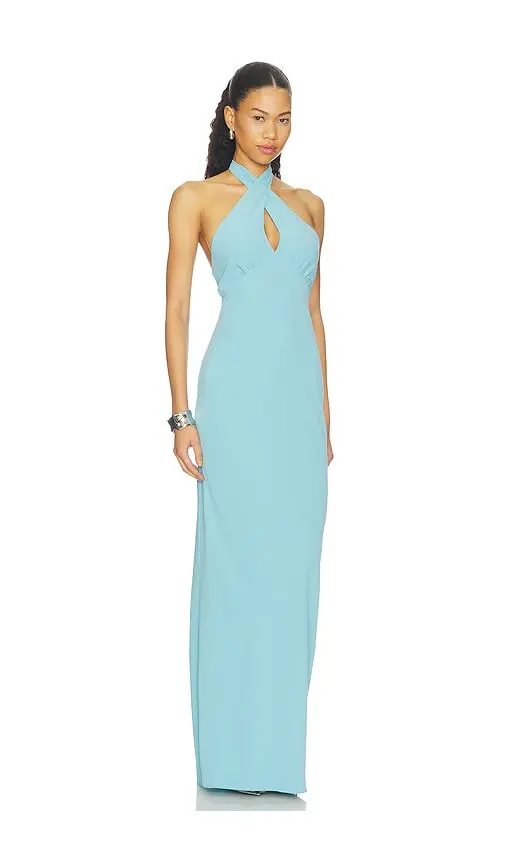Amanda Uprichard Samara Maxi Dress In Blue