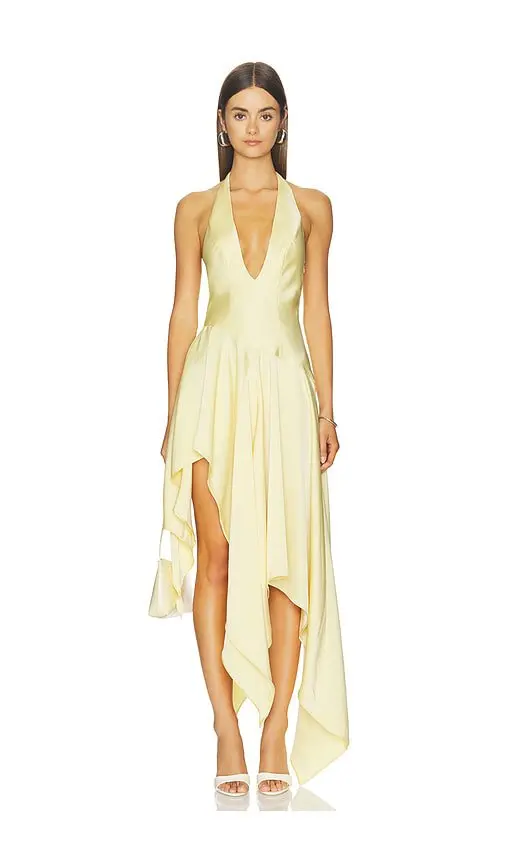 LOVERS AND FRIENDS Eldrid Gown In Yellow - Light Yellow