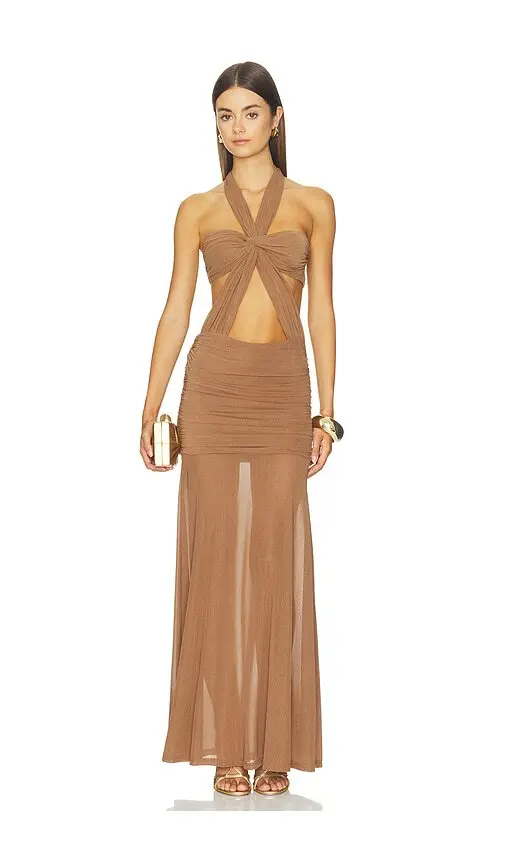 Superdown Callista Maxi Dress - Brown