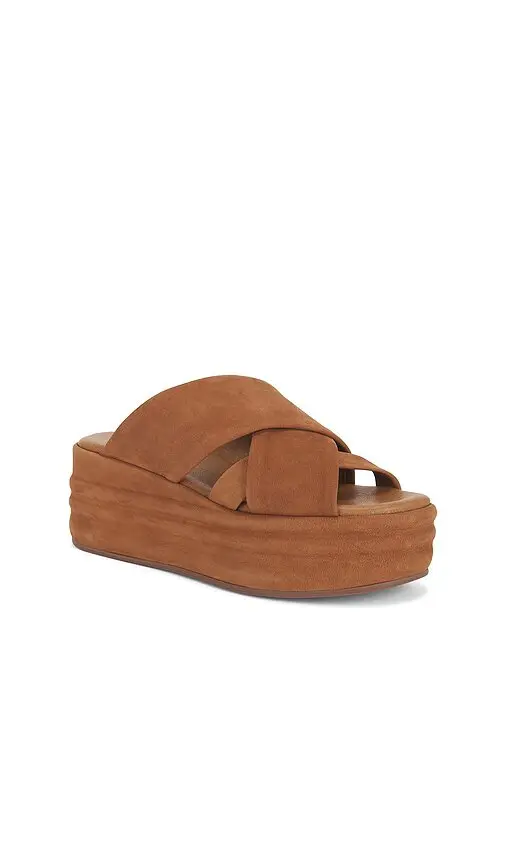 Free People Wanderbay Flatform Sandal - Latte