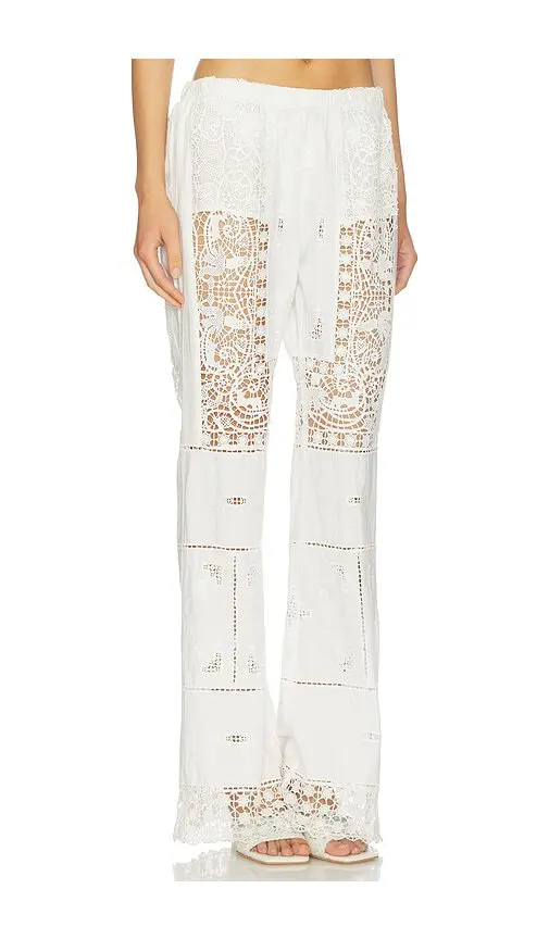 LoveShackFancy Lilo Pant In White