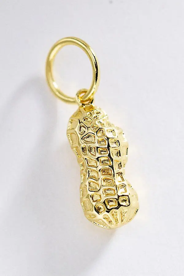 GOLDBUG COLLECTION 18k -plated Brass Peanut Charm - Gold