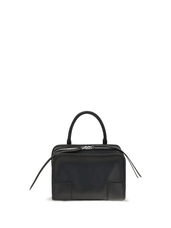 Loewe Small Amazona 180 Handbag In Calfskin - Black