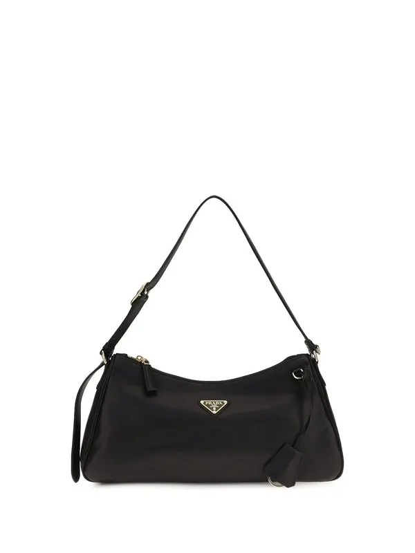 Prada Aimée Leather Shoulder Bag - Black