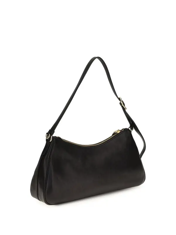 Prada Aimée Leather Shoulder Bag - Black