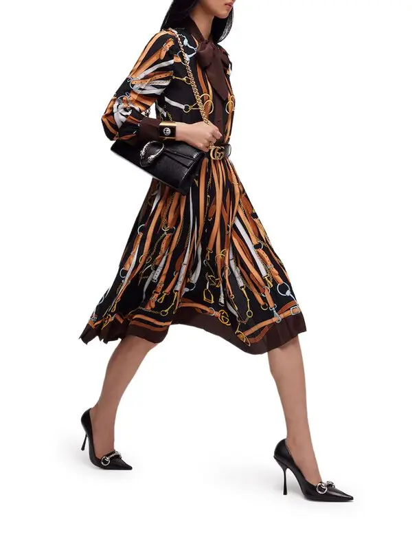 Gucci Printed Silk Chemsier Dress