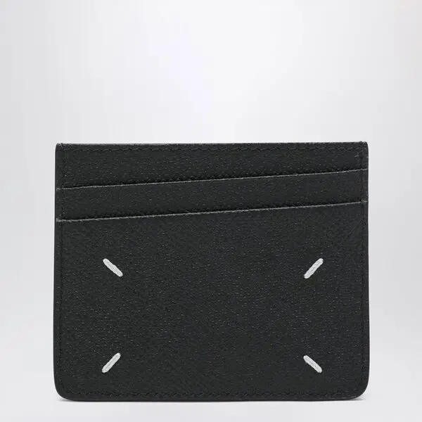 MAISON MARGIELA Four Stitches Card Holder In Calf Leather - Black
