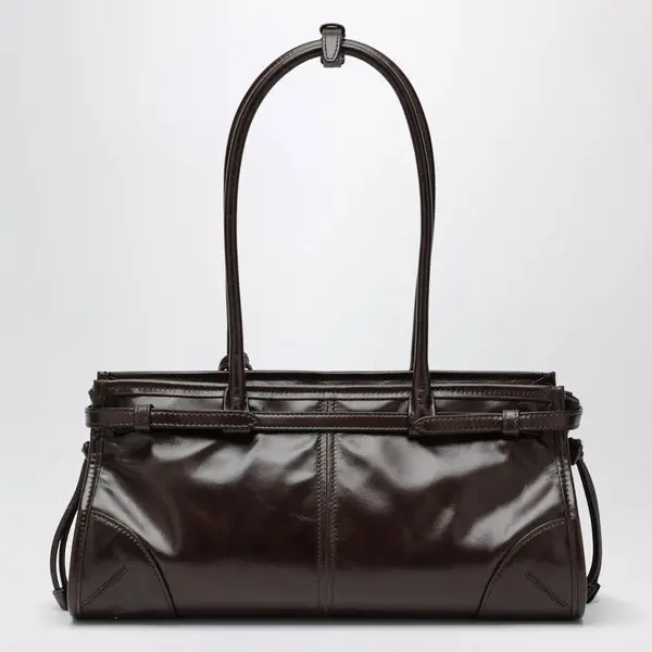 Prada Bonnie Medium Handbag In Dark Calf Leather
