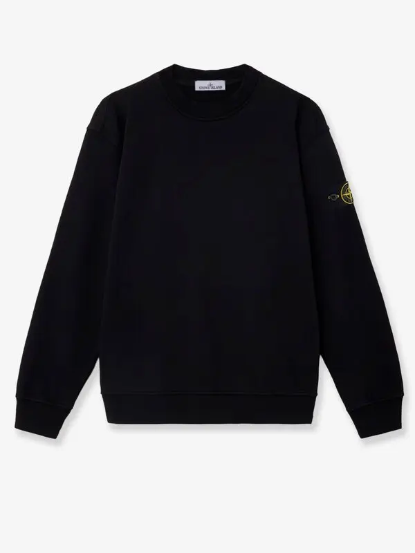 Stone Island Cotton Sweatshirt With Side Logo Patch