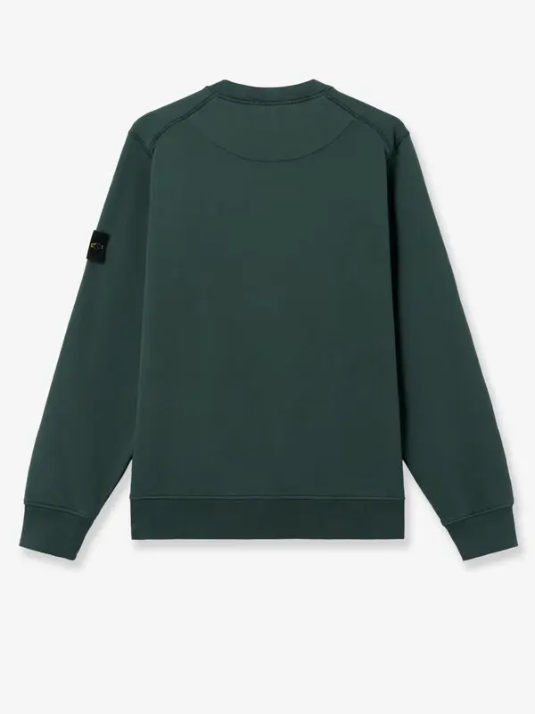 Stone Island Cotton Sweatshirt With Side Logo Patch - Multicolor