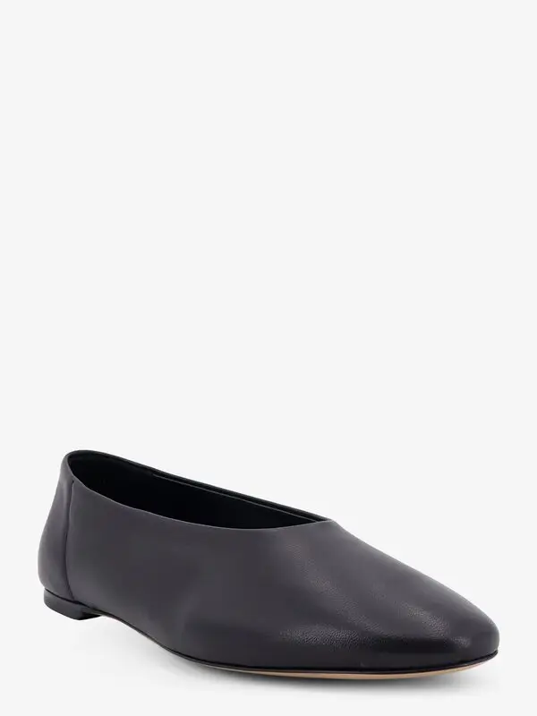 TOTEME Leather Ballerinas - Black
