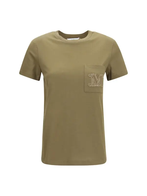 Max Mara Papaia Monogram Cotton T-shirt - Green