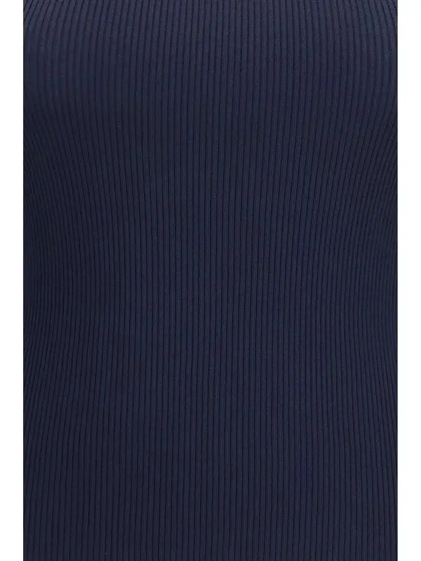 Max Mara Ribbed Jersey Tank Top - Blue