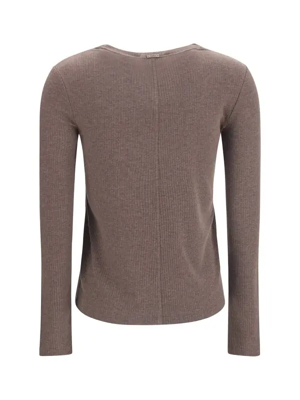 Max Mara Ribbed Long-sleeve Sweater - Brown
