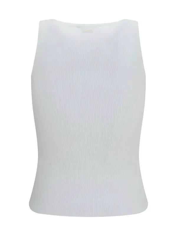Max Mara Ribbed Jersey Tank Top - White
