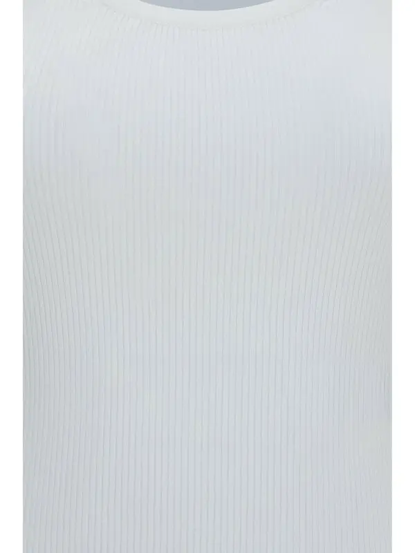 Max Mara Ribbed Jersey Tank Top - White