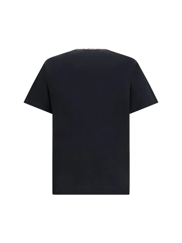 Burberry Cotton T-shirt With Check Trims